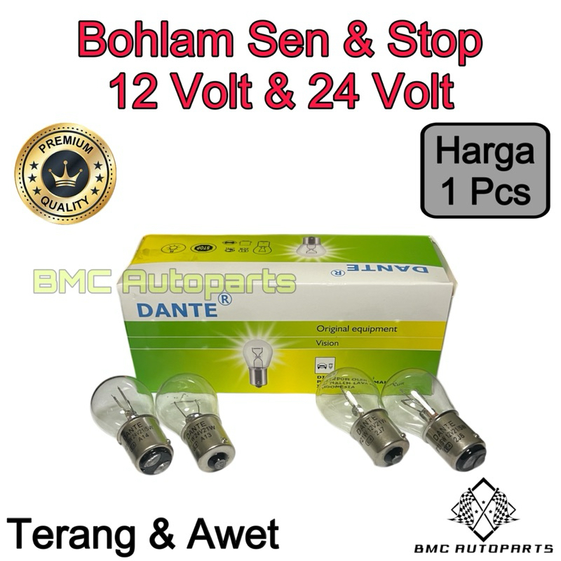 Jual Bohlam Lampu Rem Stop Kaki 2 & Sen / Mundur Kaki 1 - 12 Volt & 24 ...