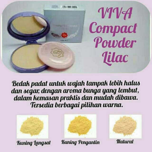 Jual Viva Compact Powder Lilac (tersedia 3 varian warna) | Shopee Indonesia