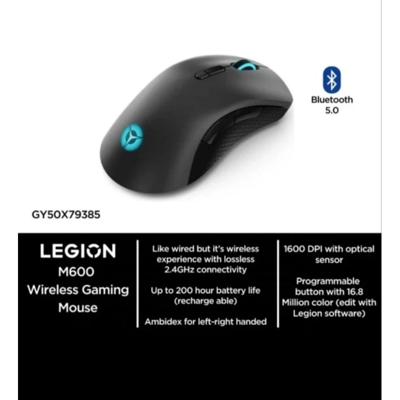 Jual Lenovo Legion M600 Wireless Gaming Mouse | Shopee Indonesia