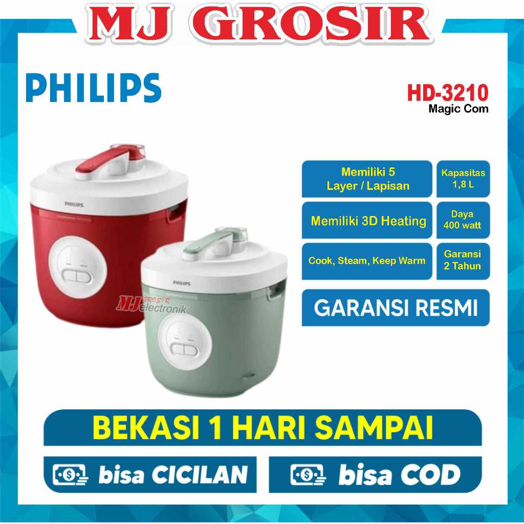 Jual MAGIC COM PHILIPS HD 3210 MANUAL 1.8 LITER | Shopee Indonesia
