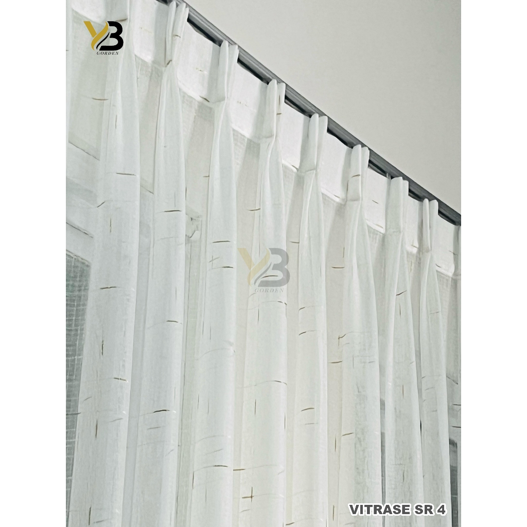 Jual VITRASE Daleman Gorden Polos Vitrace Putih Vitrase Motif Tirai ...