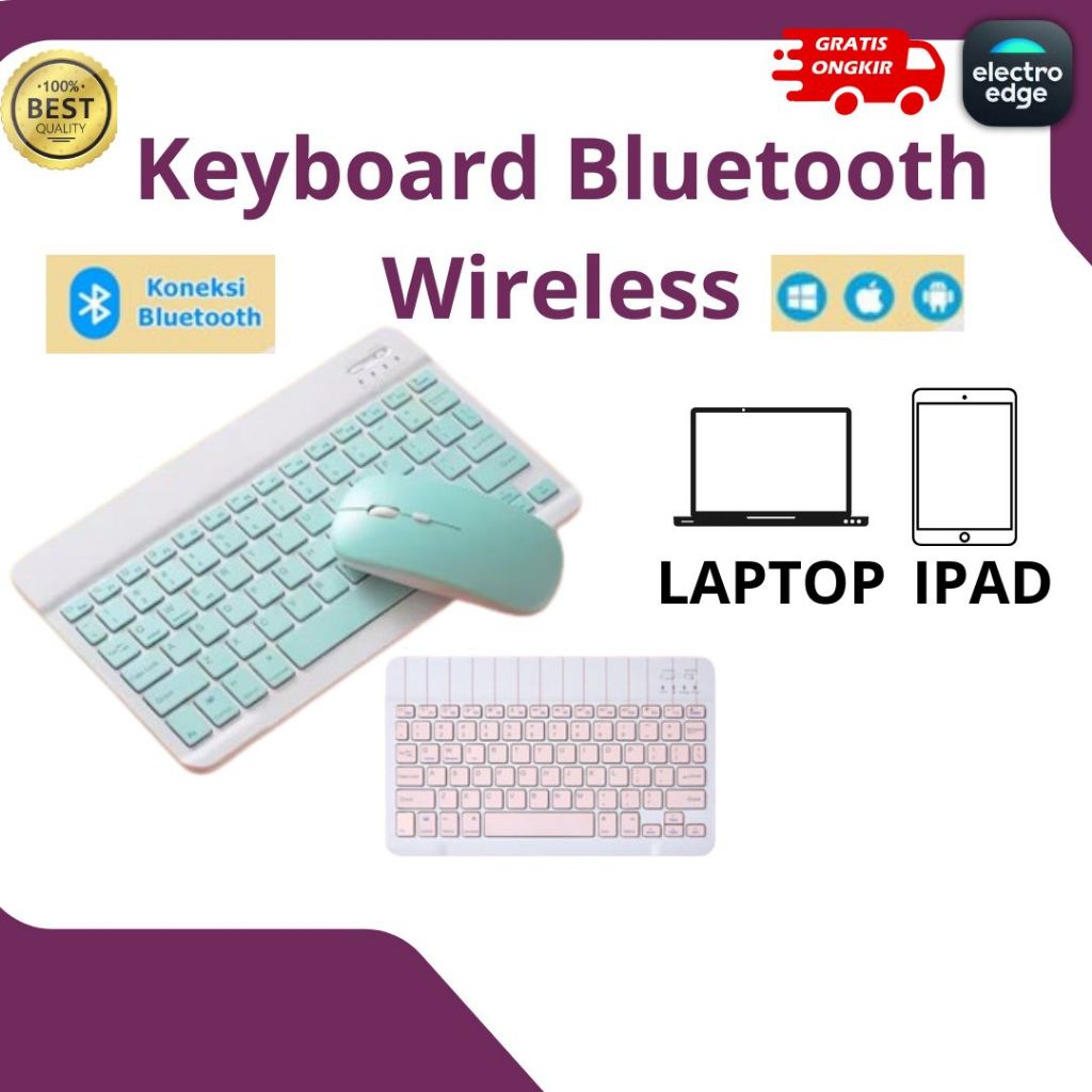 Jual Keyboard Nirkabel Keyboard Bluetooth Wireless Keyboard Bluetooth ...