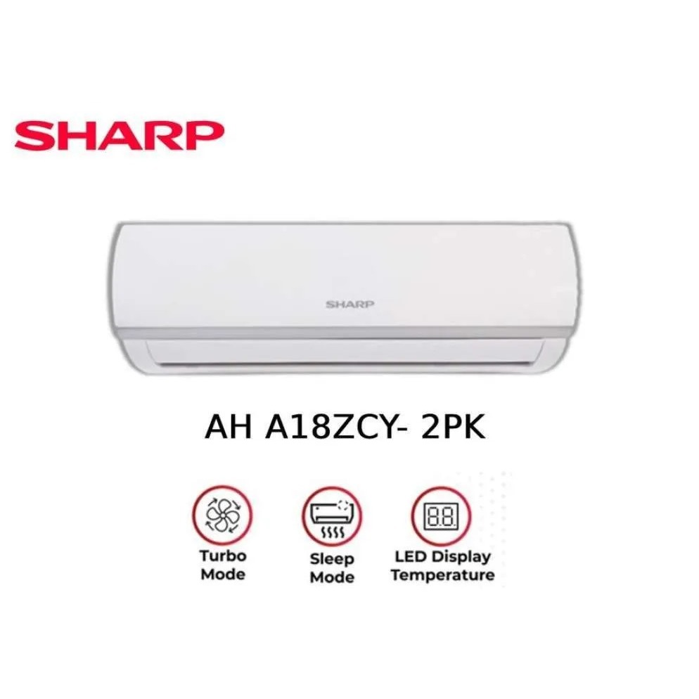Jual SHARP AC 2 PK TIPE AH-A18ZCY (UNIT ONLY) - BELUM TERMASUK BAHAN INSTALASI AC | Shopee Indonesia