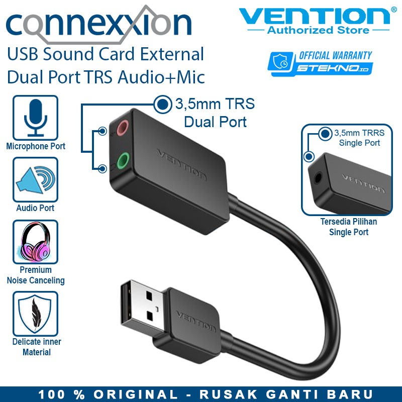 Jual Vention USB Sound Card Sound Card External Aux 3.5mm | Shopee ...