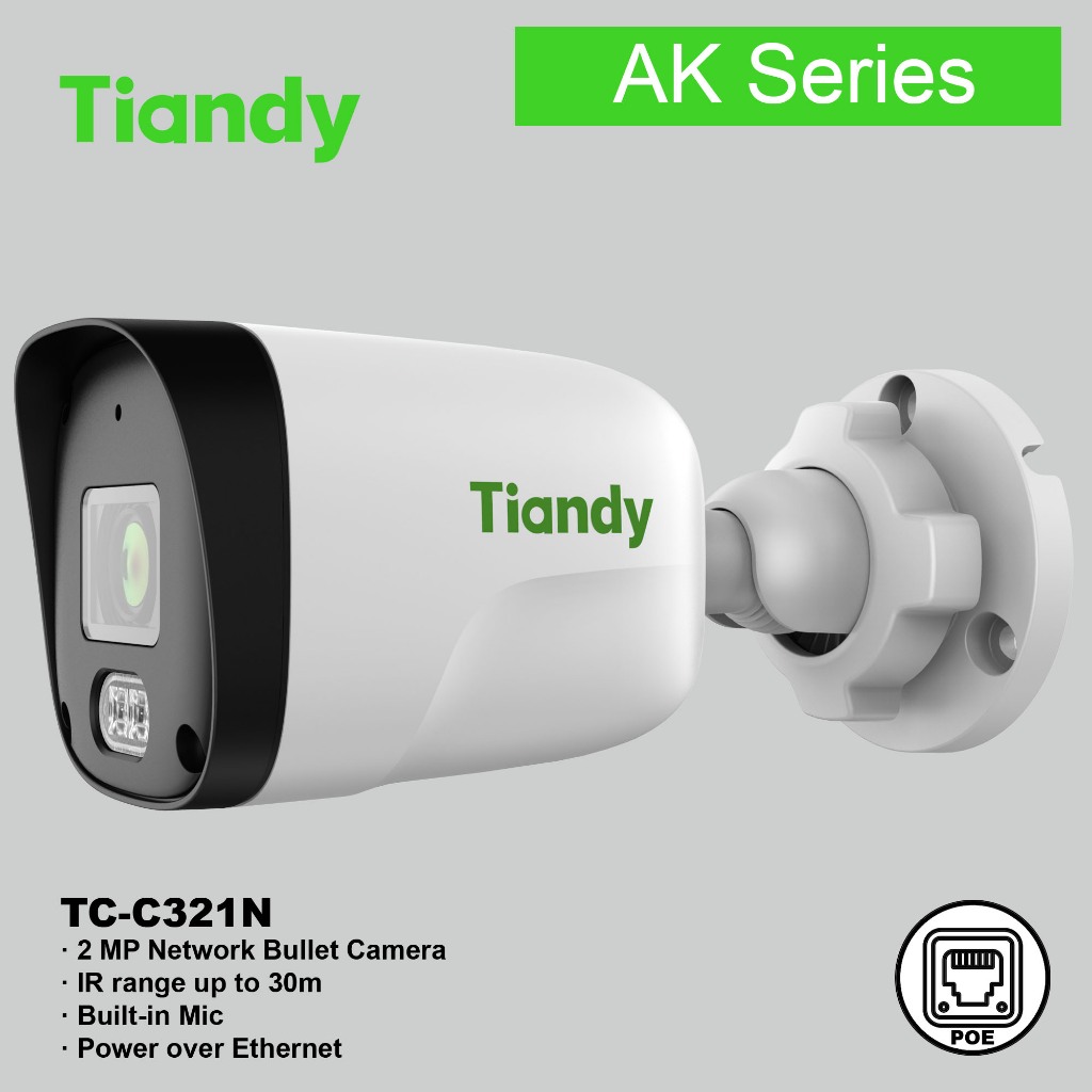 Jual Tiandy TC-C321N CCTV network bullet camera 2mp | Shopee Indonesia