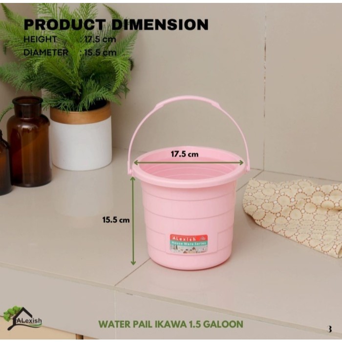Jual Ember Mini Plastik 1,5 Galon Ember IKAWA 3 Liter ALEXISH Ember ...