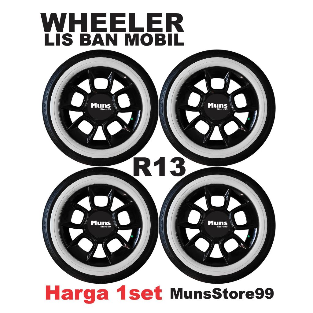 Jual Lis Ban Mobil White Wall Ban Mobil Velg Ring 13 WHEELER Premium ...