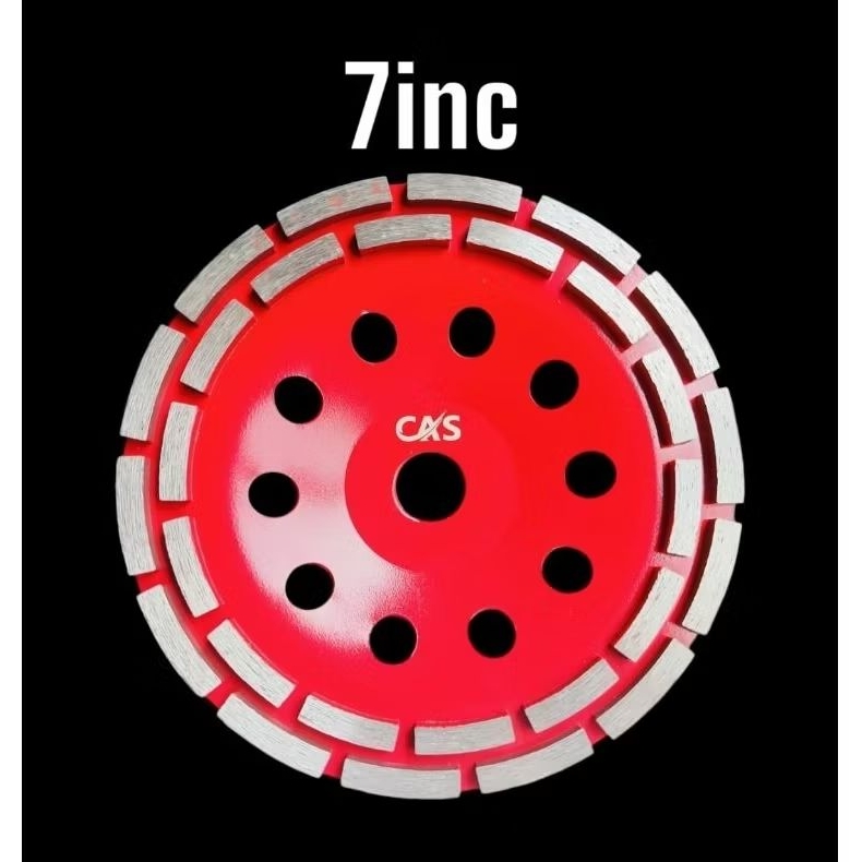 Jual Diamond cup grinding wheel 7 inch tipe double row | Shopee Indonesia