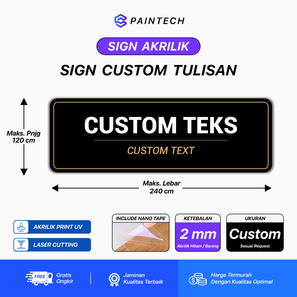 Jual Custom Acrylic Sign – Papan Nama Kantor / Signage Akrilik / Label ...