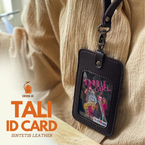 Jual Name Tag Id Holder Kulit Sintetis Premium Lanyard Kantor Pria ...