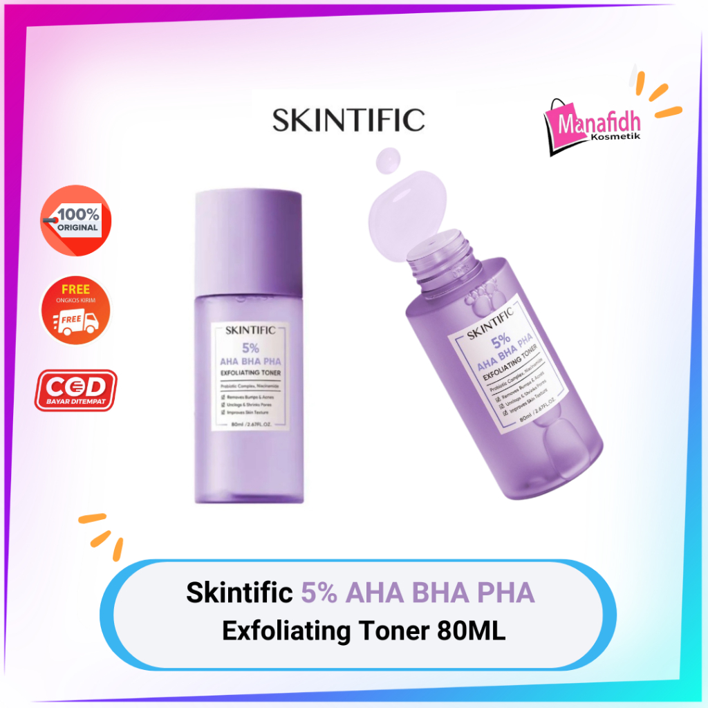 Jual SKINTIFIC 5% Aha Bha Pha Exfoliating Toner Face Exfoliators Glow and Smooth | Shopee Indonesia