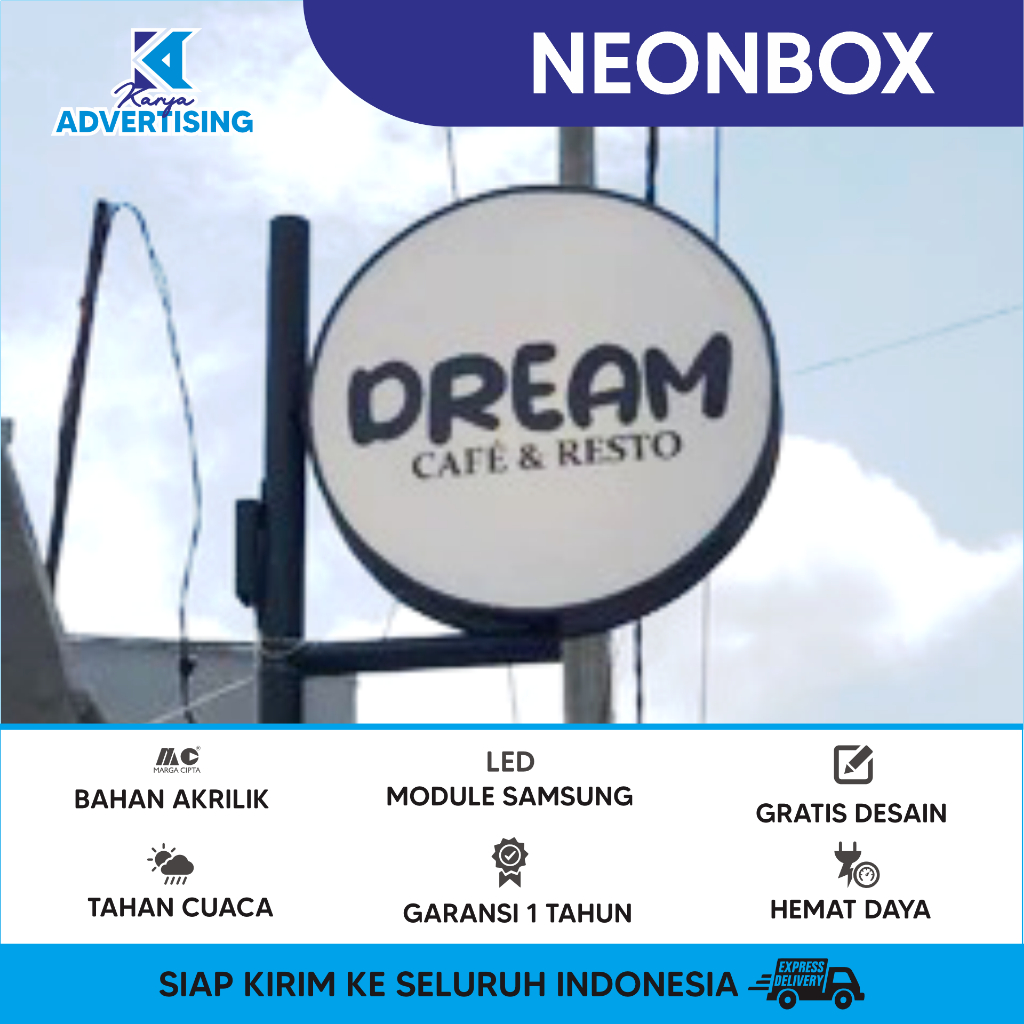 Jual Neonbox Ukuran Besar Neon Box Bulat Custom Bundar Gambar Bebas ...