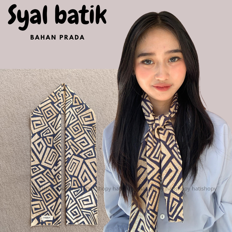 Jual RIMBA - Syal Batik Leher Wanita Pria Scarf Dasi Ospek Bahan Prada ...