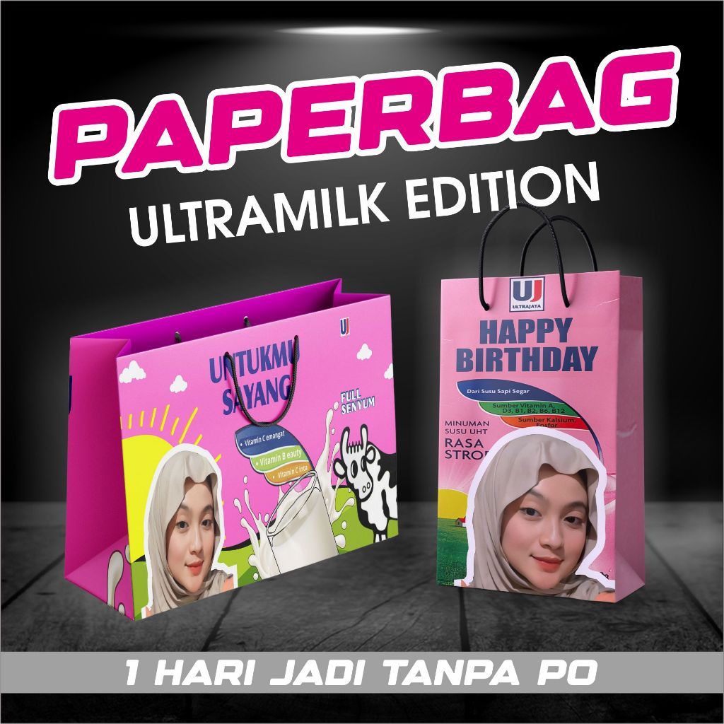 Jual KADO ULANG TAHUN PAPERBAG CUSTOM ULTRAMILK EDITION BEBAS REQUES ...