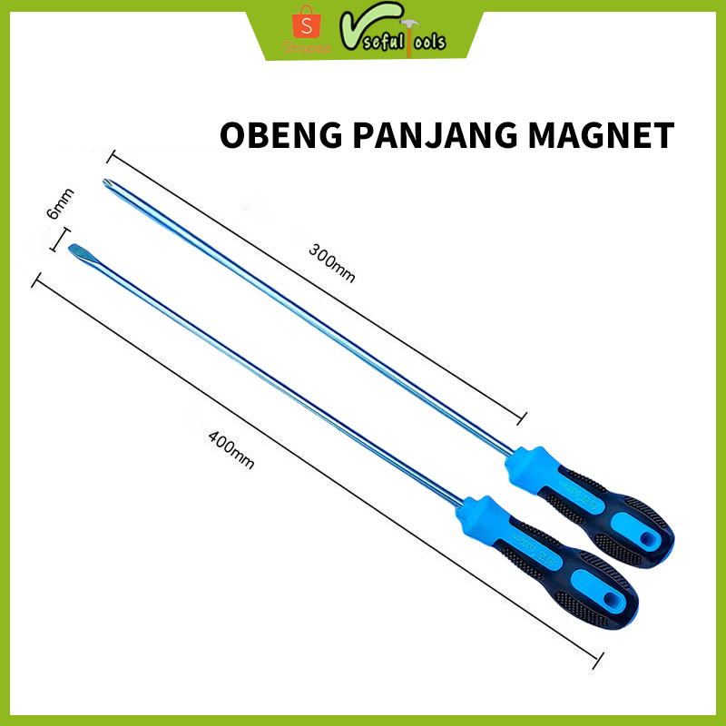 Jual Usefultools 12" OBENG Magnetic ScrewDriver Rubber Handle Phillips ...
