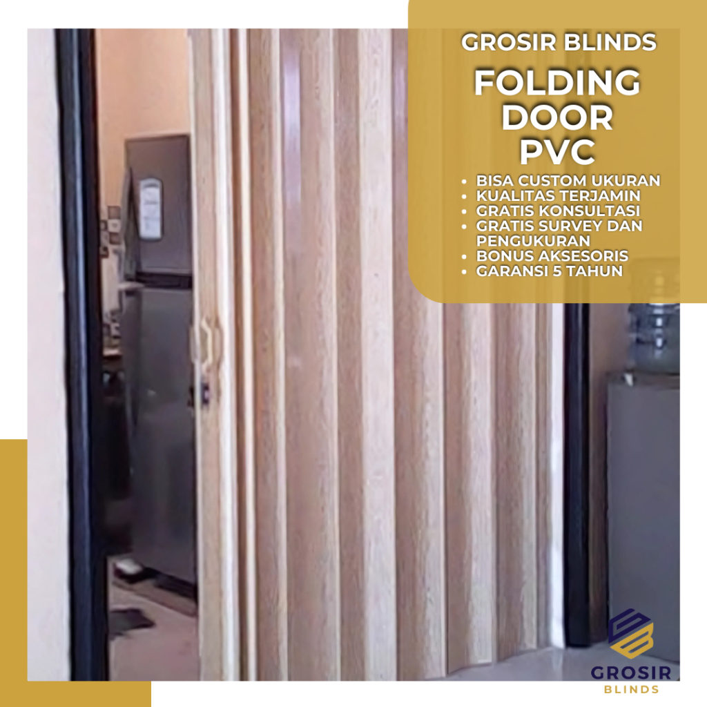 Jual Folding Door PVC Pintu Lipat Penyekat Ruangan Sistem Sliding Harga ...