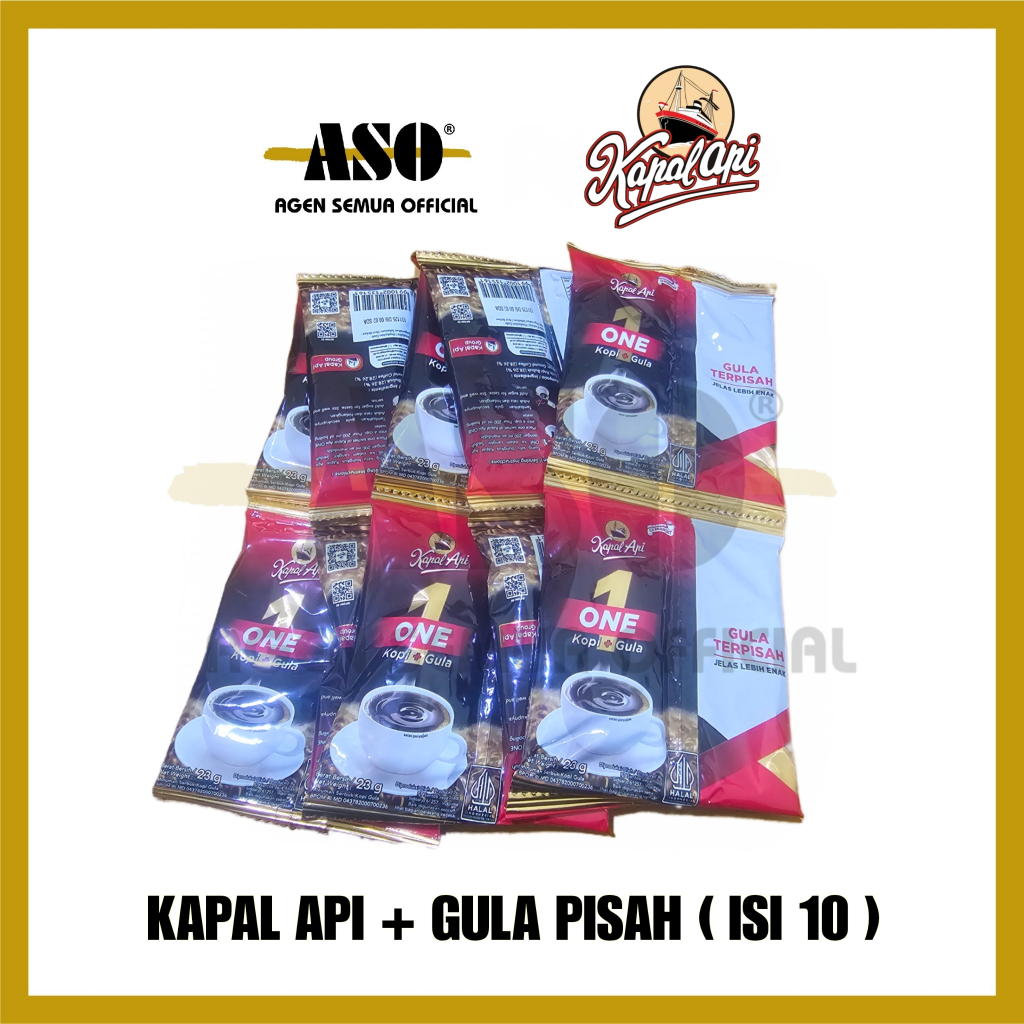 Jual Kopi KAPAL API ONE GULA PISAH 23gr RENCENG ( ISI 12) PROMO ...