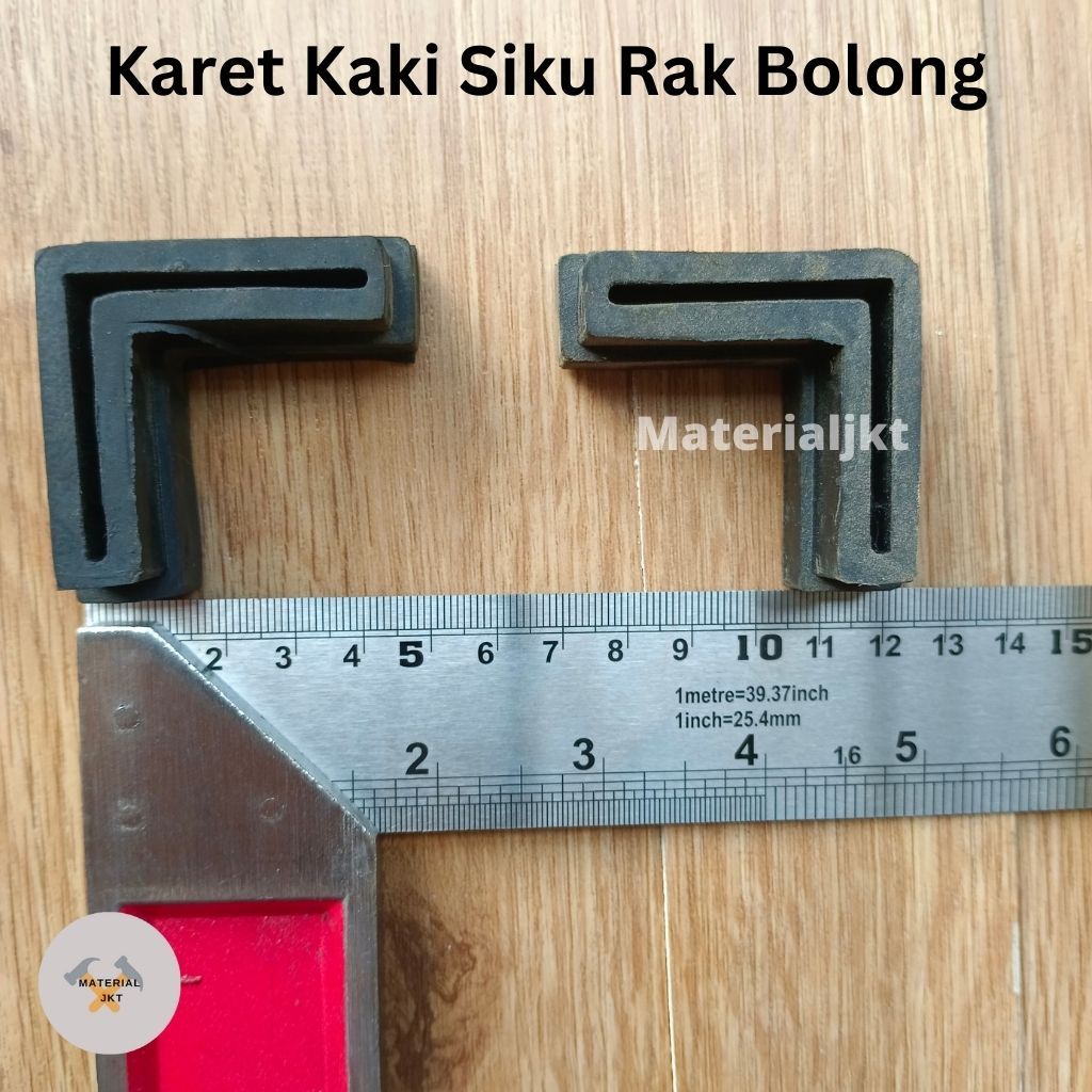 Jual Alas KARET SIKU All Size 5 x 5 CM RAK BESI BOLONG L SHAPED TEBAL ...