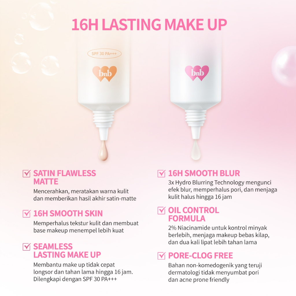 Jual BNB Barenbliss Locklook Primer Silky Flawless Tinted Primer & Hydra Smooth Poreless Primer ...