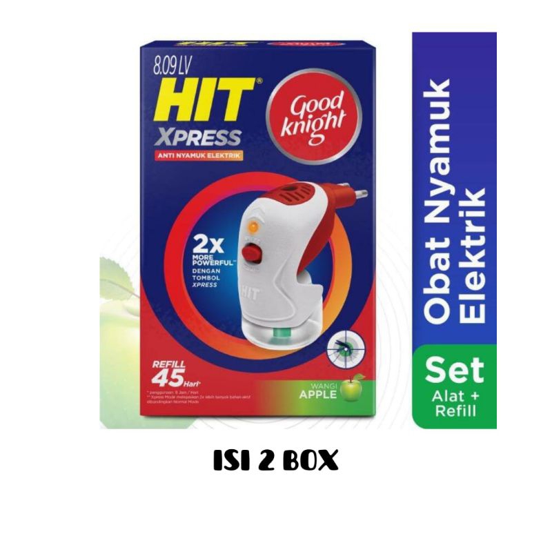 Jual HIT GOODKNIGHT XPRESS elektrik set anti nyamuk Apple 35ml 2box | Shopee Indonesia