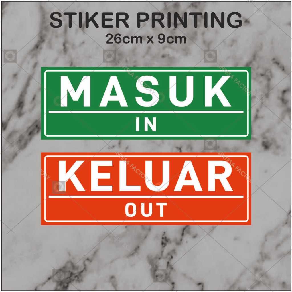 Jual Stiker Masuk Keluar Stiker Pintu | Shopee Indonesia