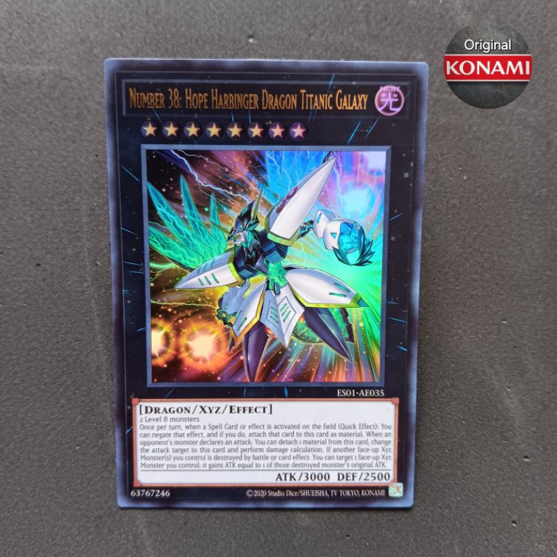 Jual Yugioh AE Number 38: Hope Harbinger Dragon Titanic Galaxy Ultra Rare | Shopee Indonesia