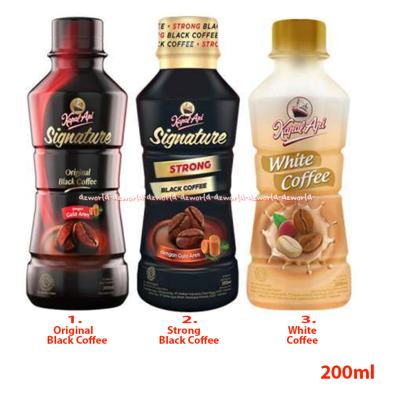 Jual Kapal Api 200ml Signature Original Black Coffee Dengan Gula Aren ...