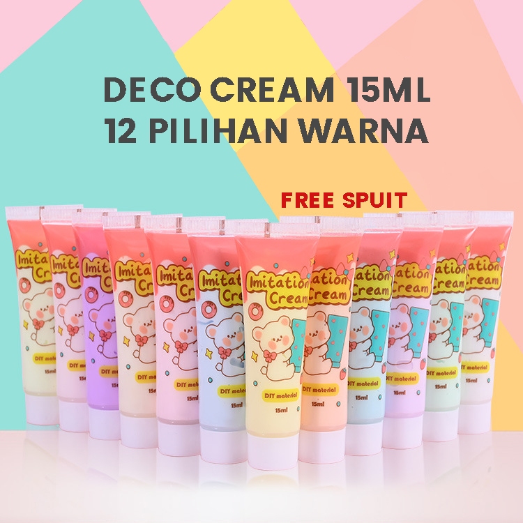 Jual SP Lem Deco Cream DIY Mini size 15ml Resin Clay Gratis Spuit ...