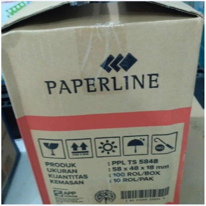 Jual Paperline Kertas Kasir / Thermal / Paper Roll 1 ply 58 x 48 x 18mm ...