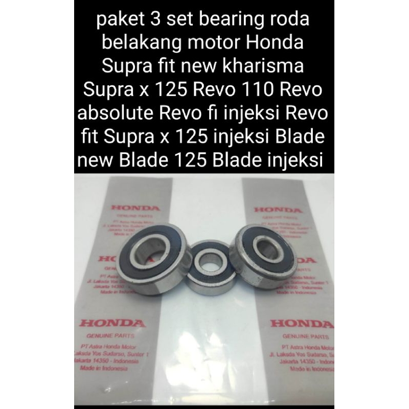 Jual paket 3 buah bearing roda belakang HONDA Revo lama Revo 100 Revo ...