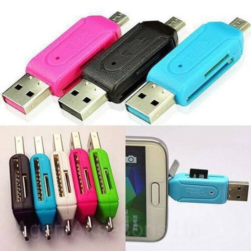 Jual card reader OTG 2in1/OTG android micro USB/card reader micro SD ...
