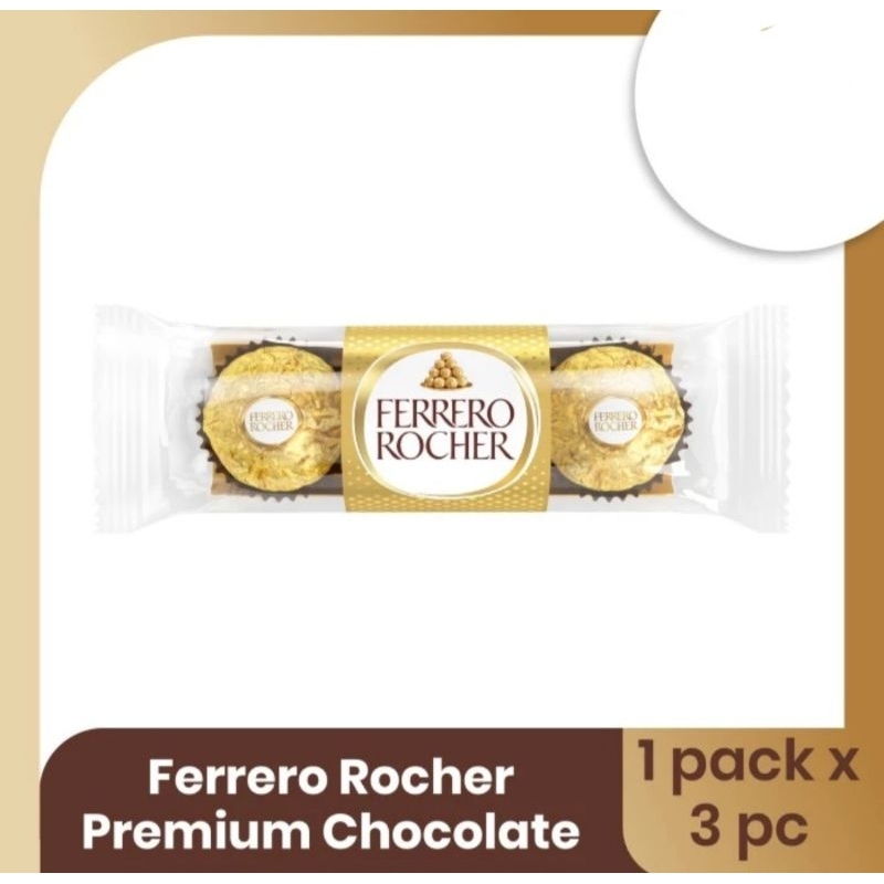 Jual Ferrero Rocher Premium Chocolate Isi 3 | Shopee Indonesia