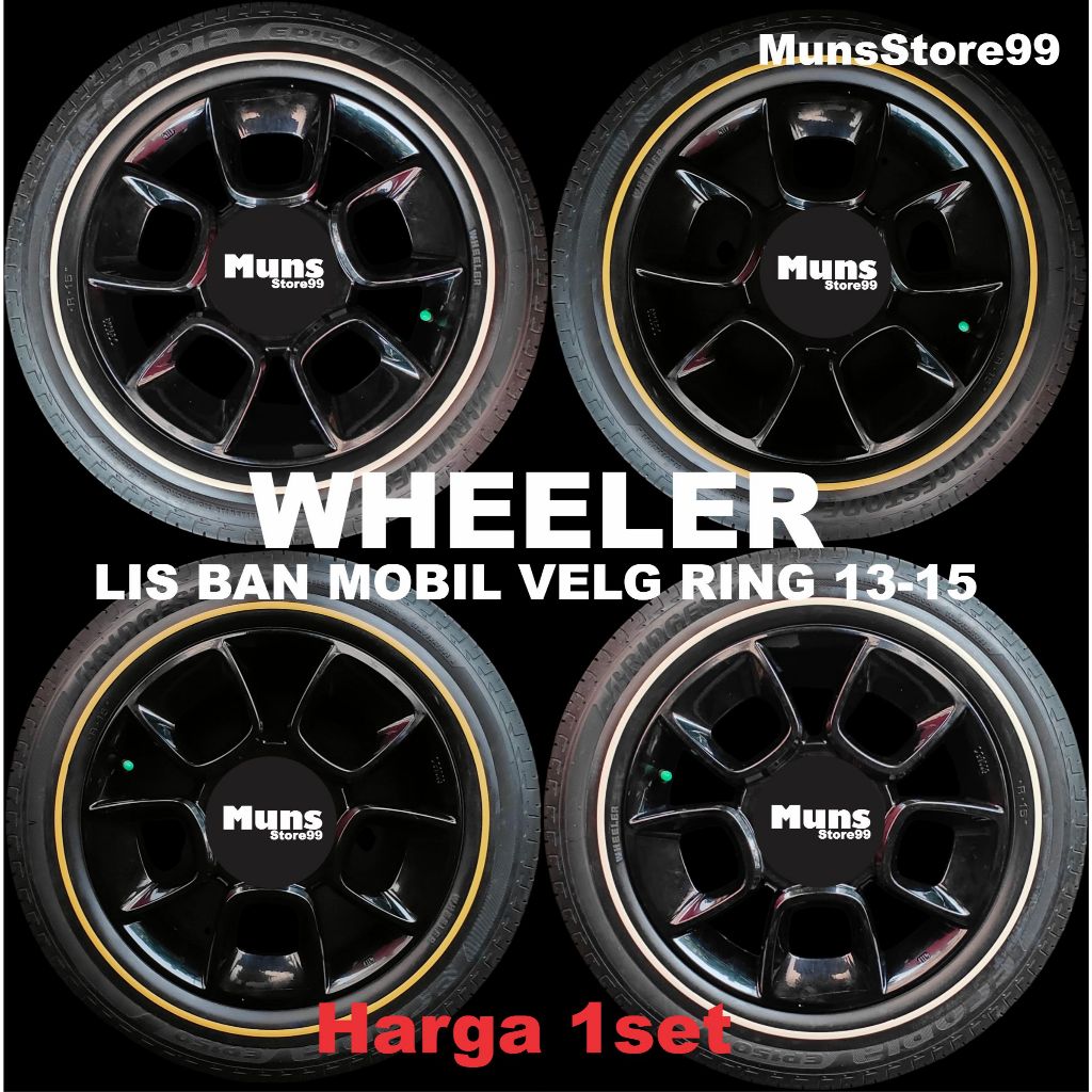 Jual Lis Ban Mobil White wall Ban Mobil Velg Ring 13-15 BlackWall ...