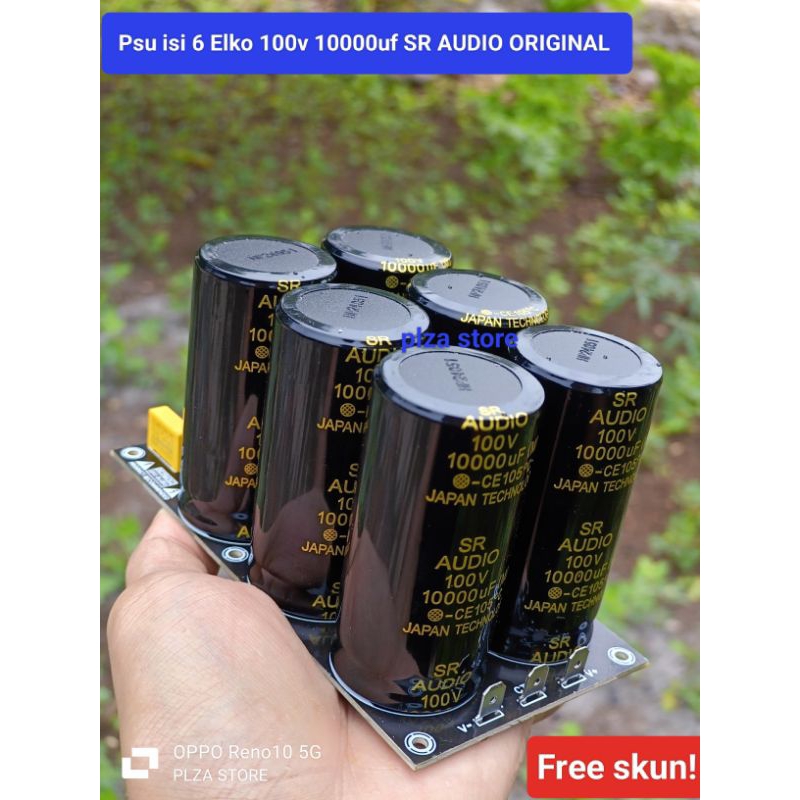 Jual Kit psu isi 6 Elco 100v 10000uF SR AUDIO original psu class AB 6 ...