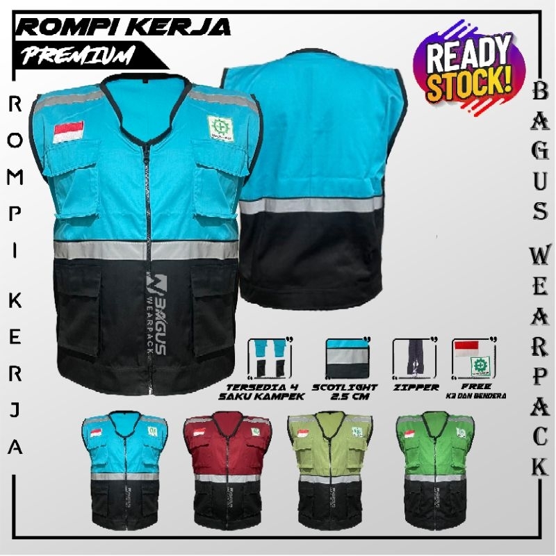 Jual ROMPI KERJA / ROMPI SAFETY K3 / PAKAIAN KERJA / BAJU PROYEK ...
