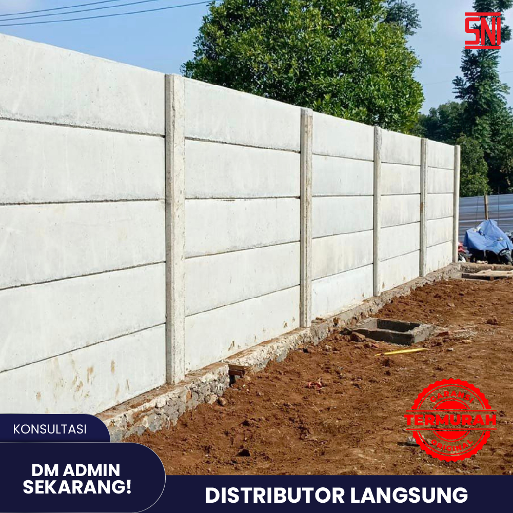 Jual Pagar Beton / Pagar Panel Beton / Pagar Beton Precast / Terpasang | Shopee Indonesia