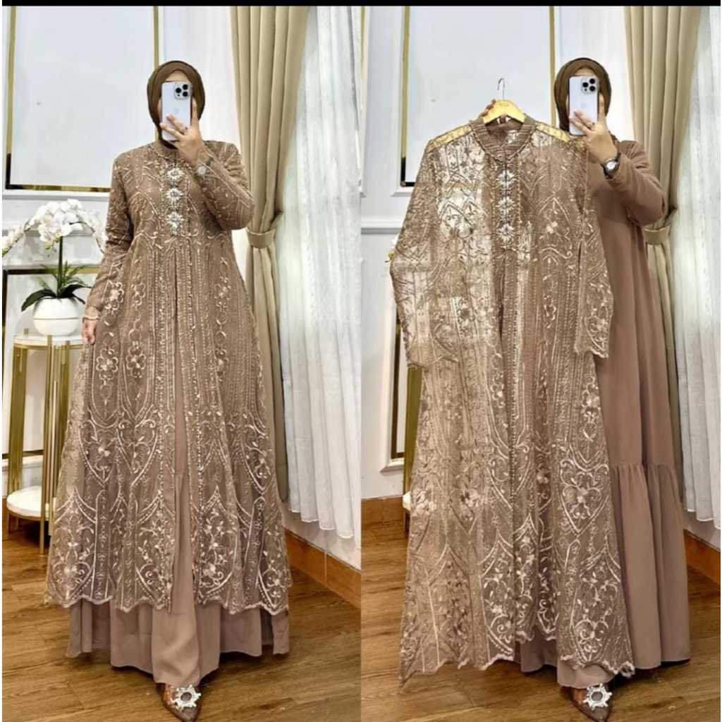 Jual Baju Gamis Brokat Terbaru 2025 Mewah Kekinian Laksmi Dress Maxy Dress Pesta Kondangan ...
