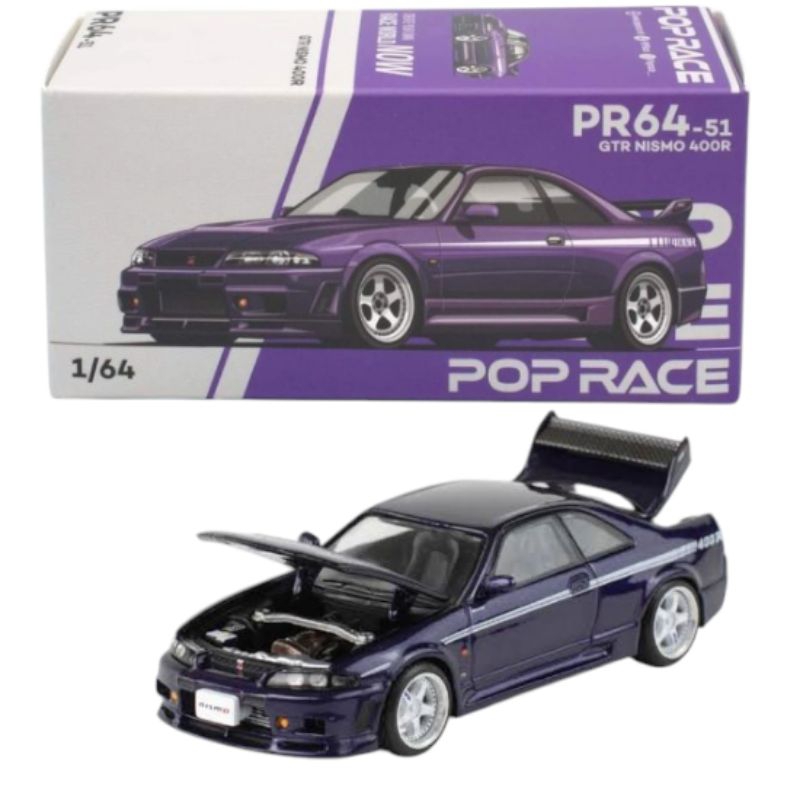 Jual Pop Race 1/64 Nissan GT-R R33 Nismo 400R Midnight Purple | Shopee ...
