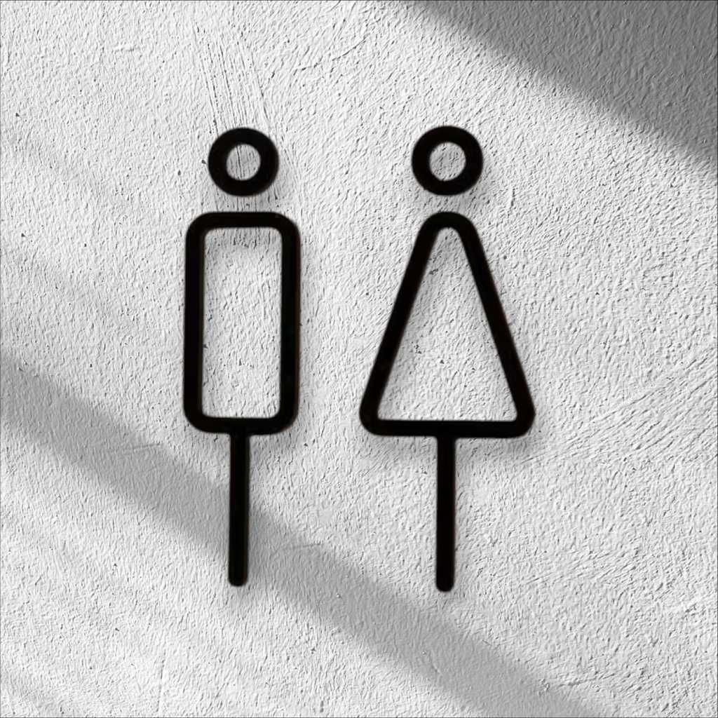 Jual Toilet Sign Board Minimalis Akrilik Timbul Direct Papan Tanda ...