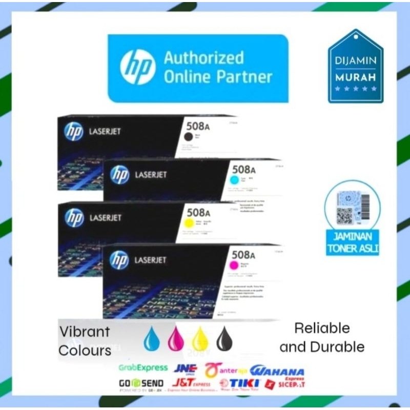 Jual Paketan Toner HP laserjet 508A black & color original cartridge ...
