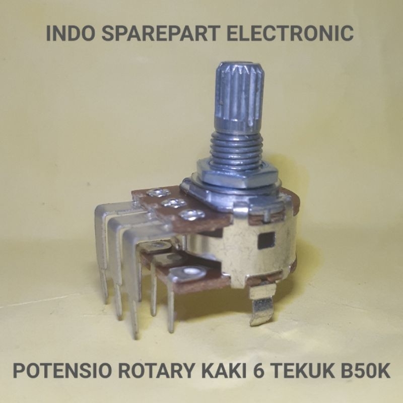 Jual potensio tekuk derat 6 kaki Rotary B50K | Shopee Indonesia