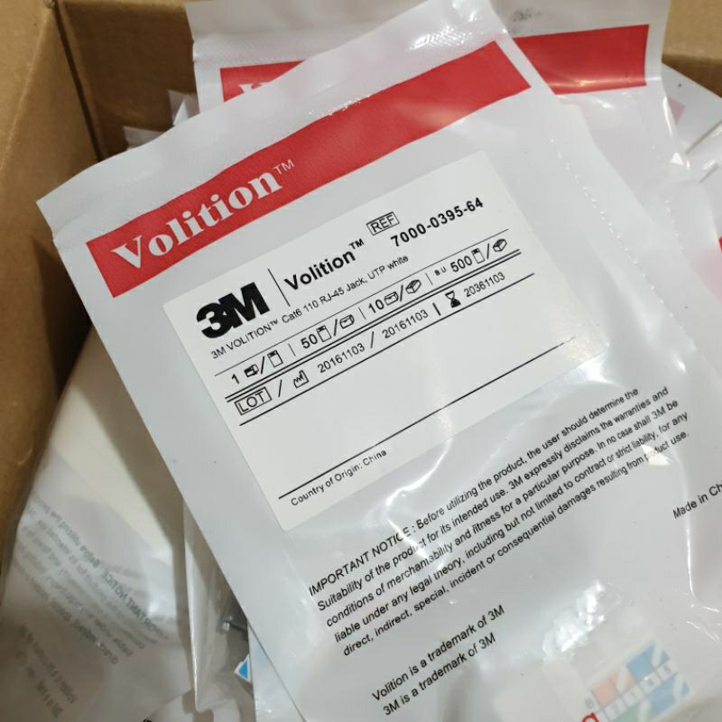 Jual Modular Jack 3M Volition RJ45 110 Cat6 original new | Shopee Indonesia