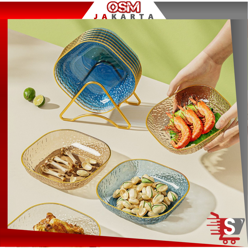 Jual OSM JKT H6481 Piring Makanan Diamond / Piring Buah dan Snack ...