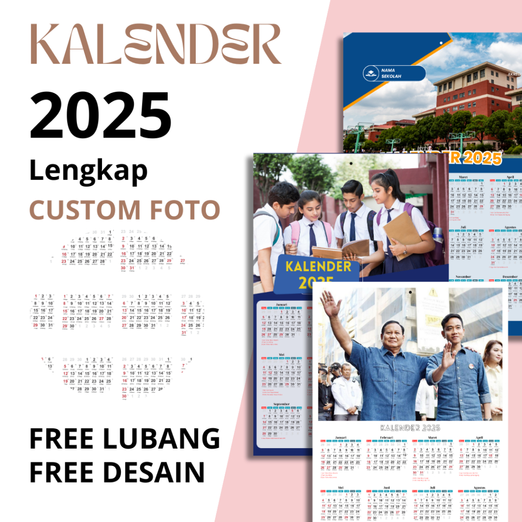 Jual Promo!! Kalender Dinding 2026 Mesehi Custom Foto - Free Desain ...