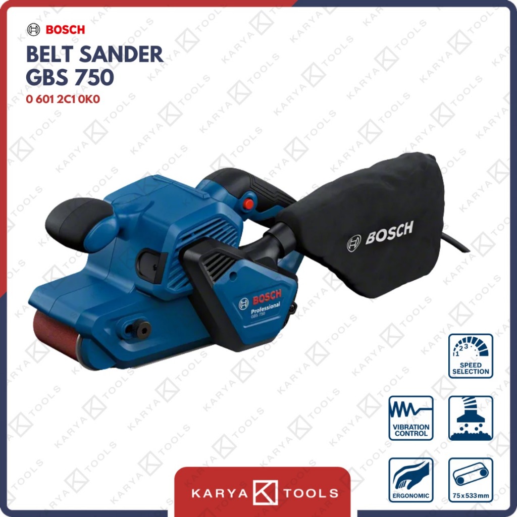 Jual Bosch GBS 750 Belt Sander / Mesin Amplas Sabuk 850W 75 X 533 MM ...