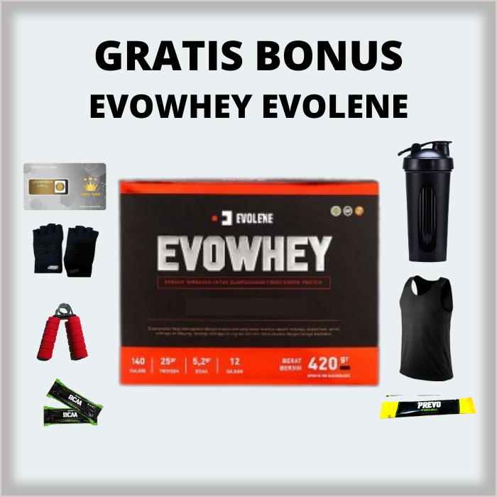 Jual EVOLENE WHEY 12 SACHET EVOWHEY 456 GRAM BPOM HALAL PROTEIN EVO ...