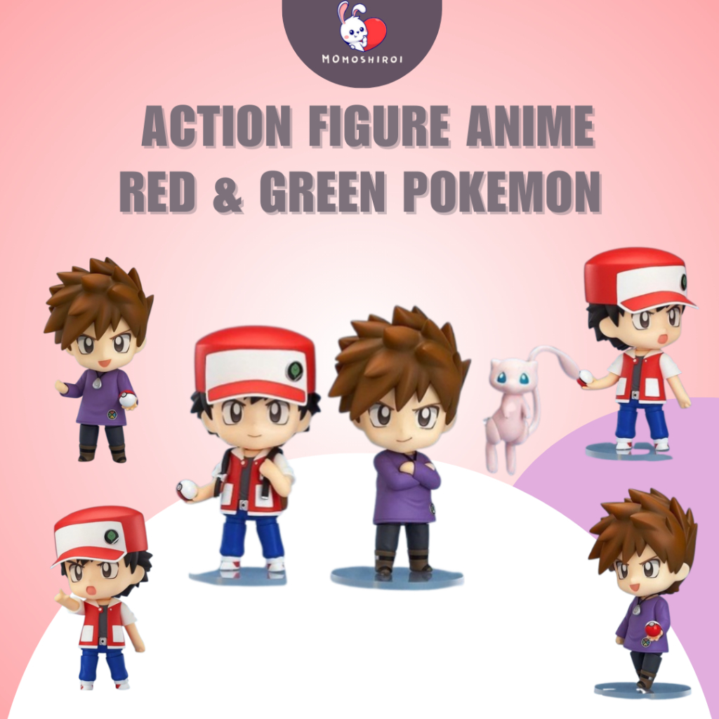 Jual Action Figure Anime Red & Green Pokemon Monster Nendoroid Series ...