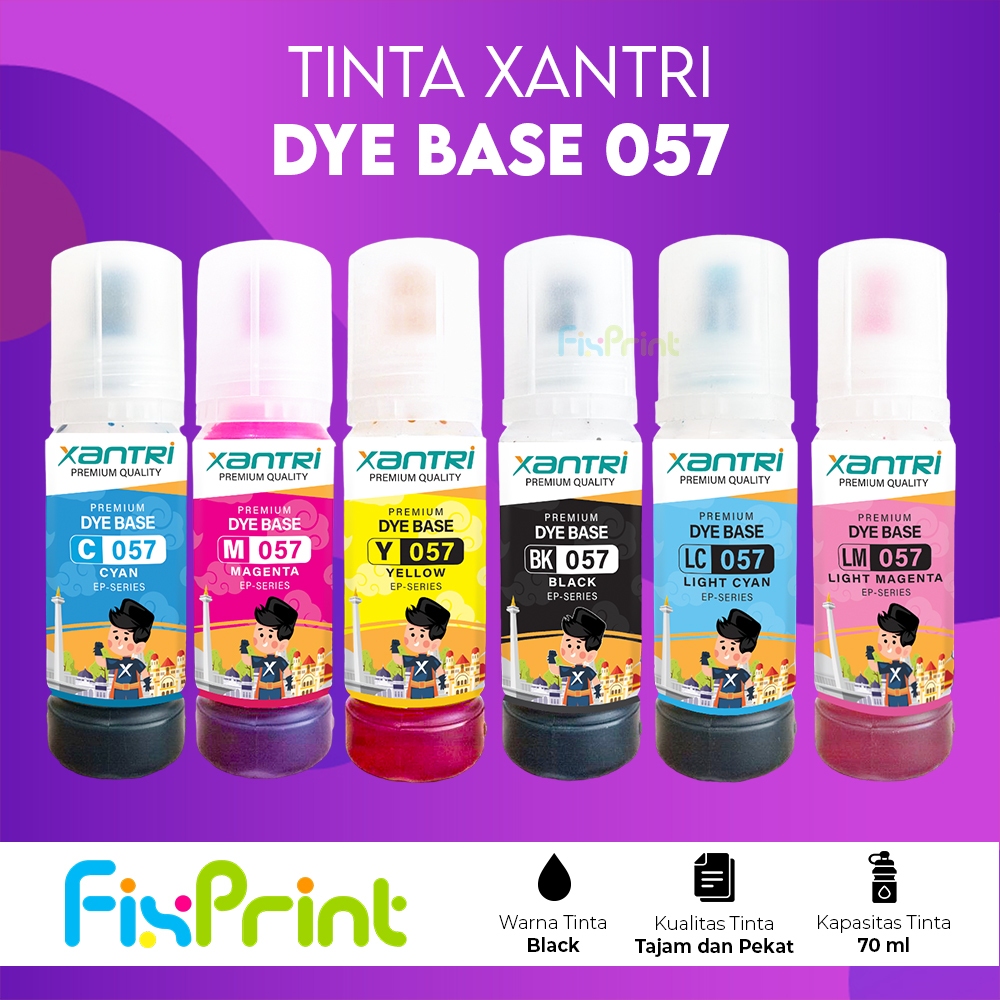 Jual FixPrint Tinta Xantri 057 6 Warna Printer L 8050 L 18050 70ml ...
