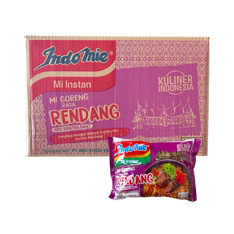 Jual Indomie Mie Goreng Rasa Rendang Mie Instan 1 Dus - ( isi 40 PCS ...