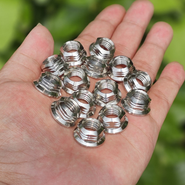 Jual mur flange 14 atau mur m10 drat halus 1.25 stainless bubut THE-A270 | Shopee Indonesia